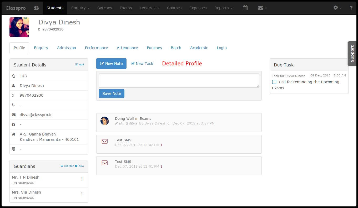 Product Update: Step-wise Student Process and Detailed Profiles for Students & Leads – Classpro Blog
